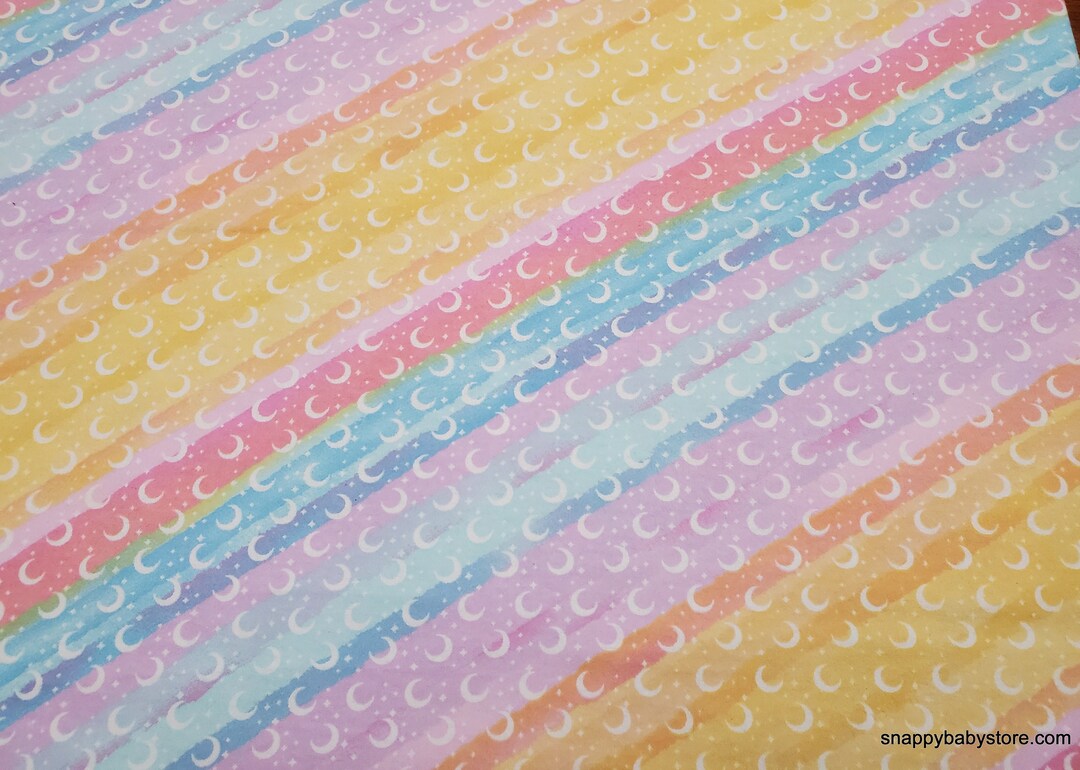 Flannel Fabric Watercolor Moons by the Yard 100% Cotton Flannel - Etsy