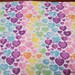 Flannel Fabric Watercolor Hearts Pastel by the Yard 100% Cotton Flannel ...