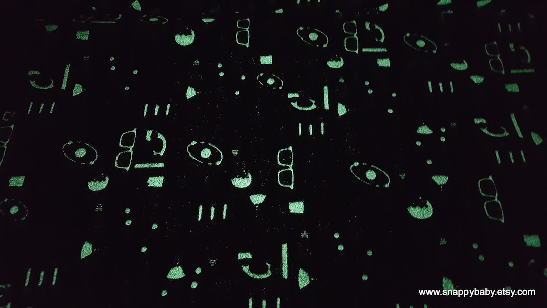 Glow in the Dark Flannel Fabric - Science Lab Glow - by the Yard - 100% ...