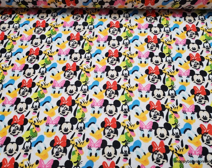 Character Flannel Fabric - Star Wars Logo Character on Black - by the ...