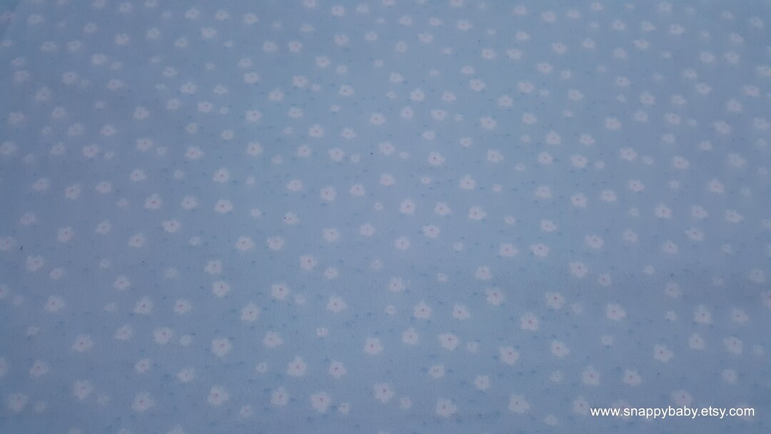 Flannel Fabric - Bunny Blue Floral - by the Yard - 100% Cotton Flannel ...