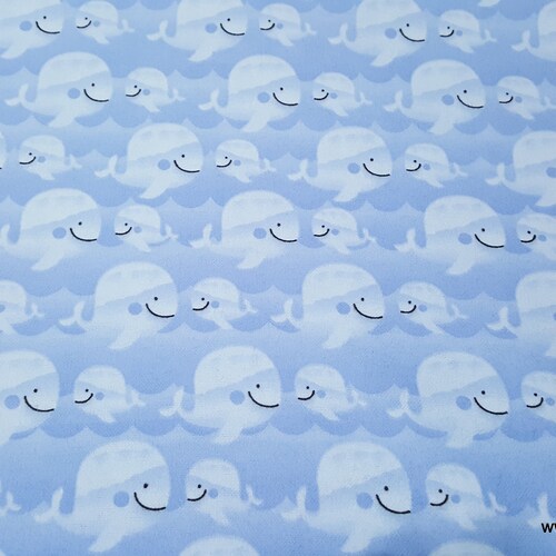 Flannel Fabric Bright Ocean Fish by the Yard 100% Cotton - Etsy