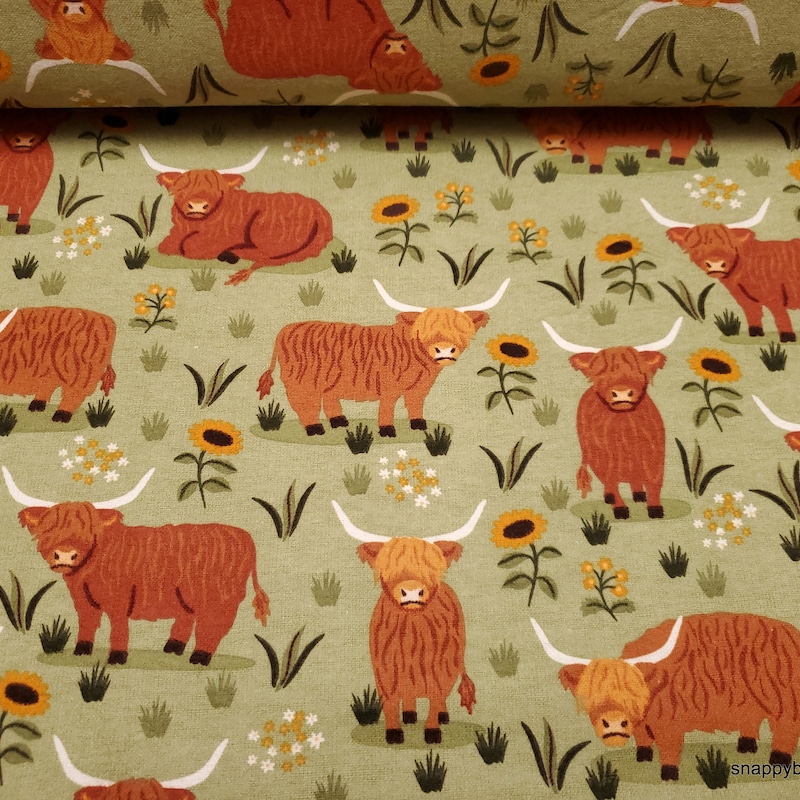 Highland Cow Fabric - Etsy