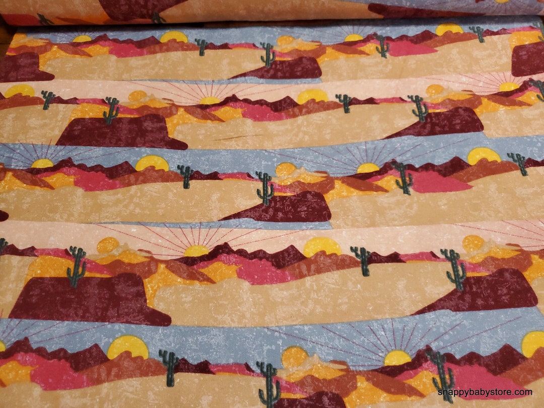 Flannel Fabric - Desert Scenery - by the Yard - 100% Cotton Flannel - Etsy