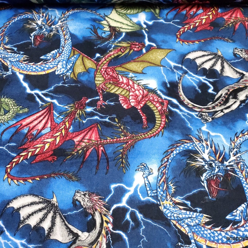 Dragon Fabric - Etsy