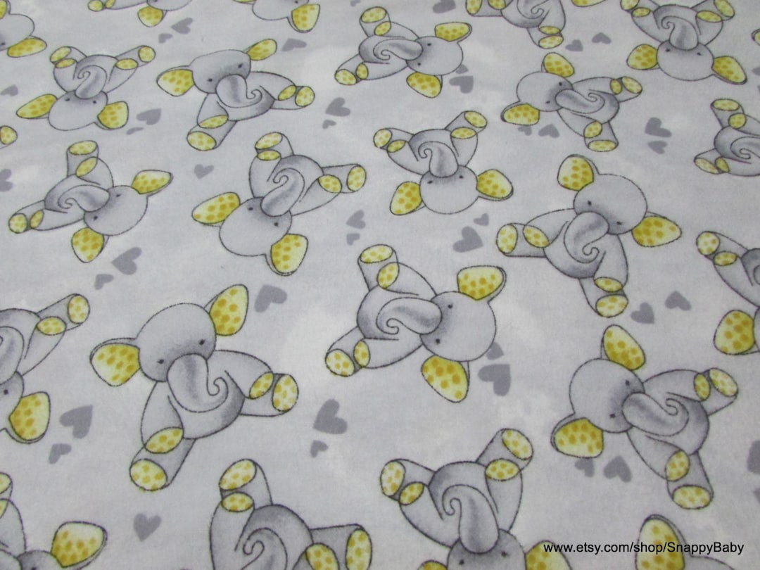 Flannel Fabric - Elephant Grey - by the Yard - 100% Cotton Flannel - Etsy