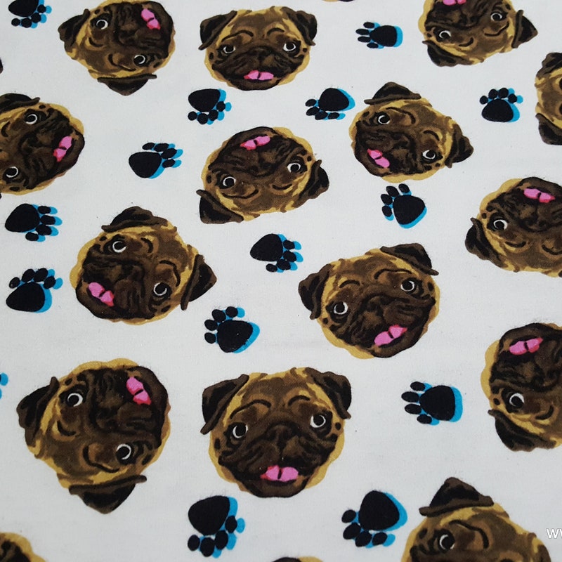 Pug Fabric - Etsy
