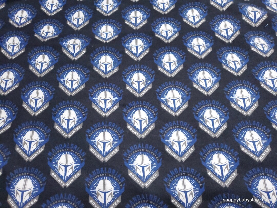 Character Flannel Fabric - Star Wars Mandalorian Legendary Warrior on ...