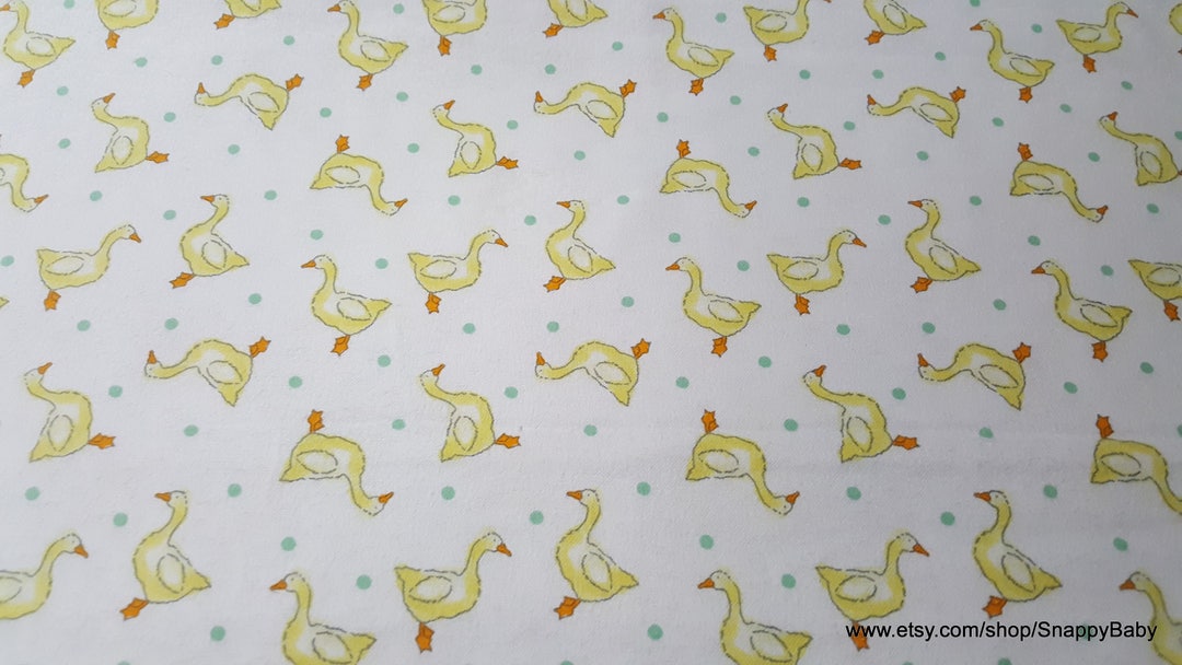 Flannel Fabric Tossed Ducks by the Yard 100% Cotton Flannel - Etsy