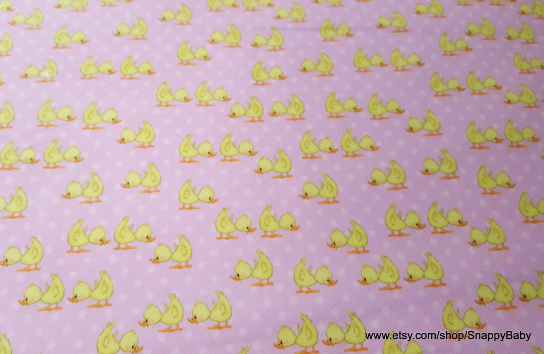 Flannel Fabric - Ducks Pink - by the Yard - 100% Cotton Flannel - Etsy