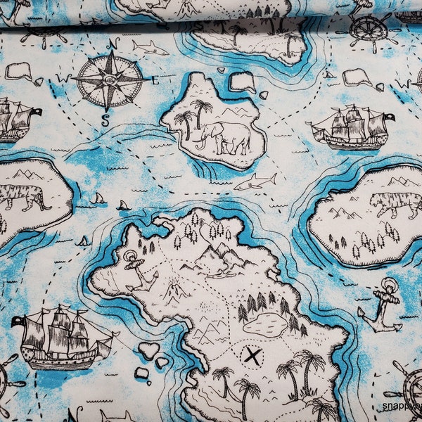 Map Fabric - Etsy