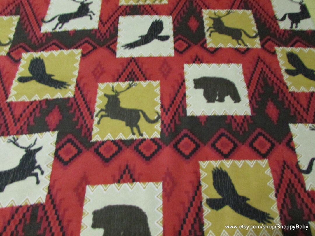 Flannel Fabric - Wilderness Patch - by the Yard - 100% Cotton Flannel ...