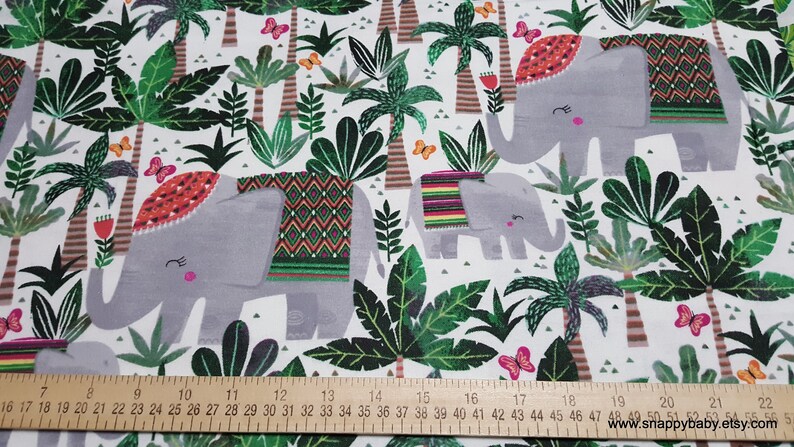 Flannel Fabric - Tribal Elephant - by the Yard - 100% Cotton Flannel - Etsy