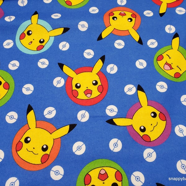 Pikachu Flannel Fabric - Etsy