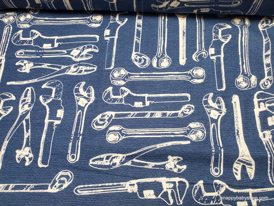 Flannel Fabric Tools on Navy by the Yard 100% Cotton Flannel - Etsy