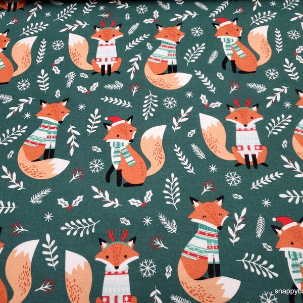 Fox Print Fabric - Etsy