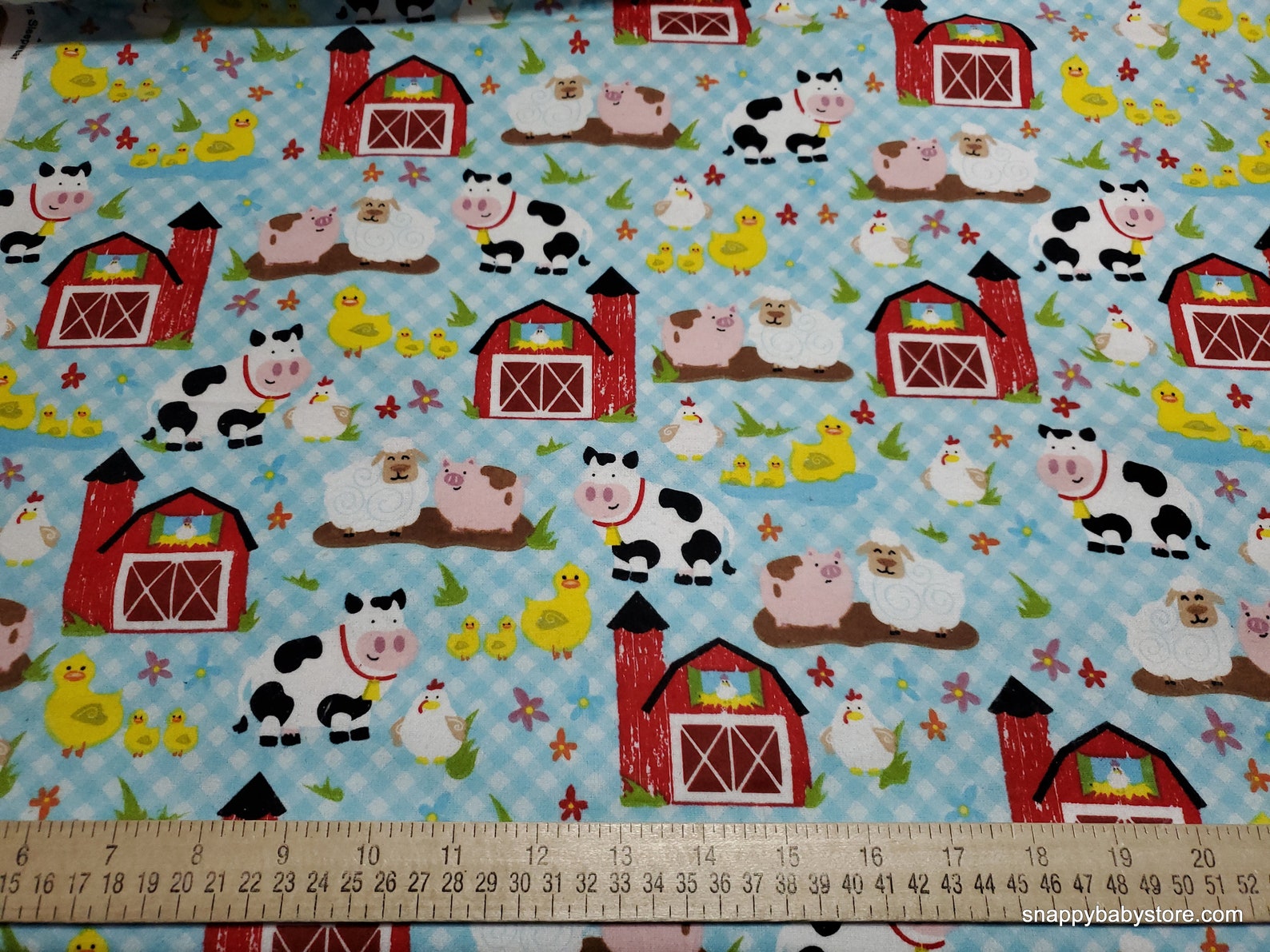 Flannel Fabric Farm Animals and Barn by the Yard 100% - Etsy