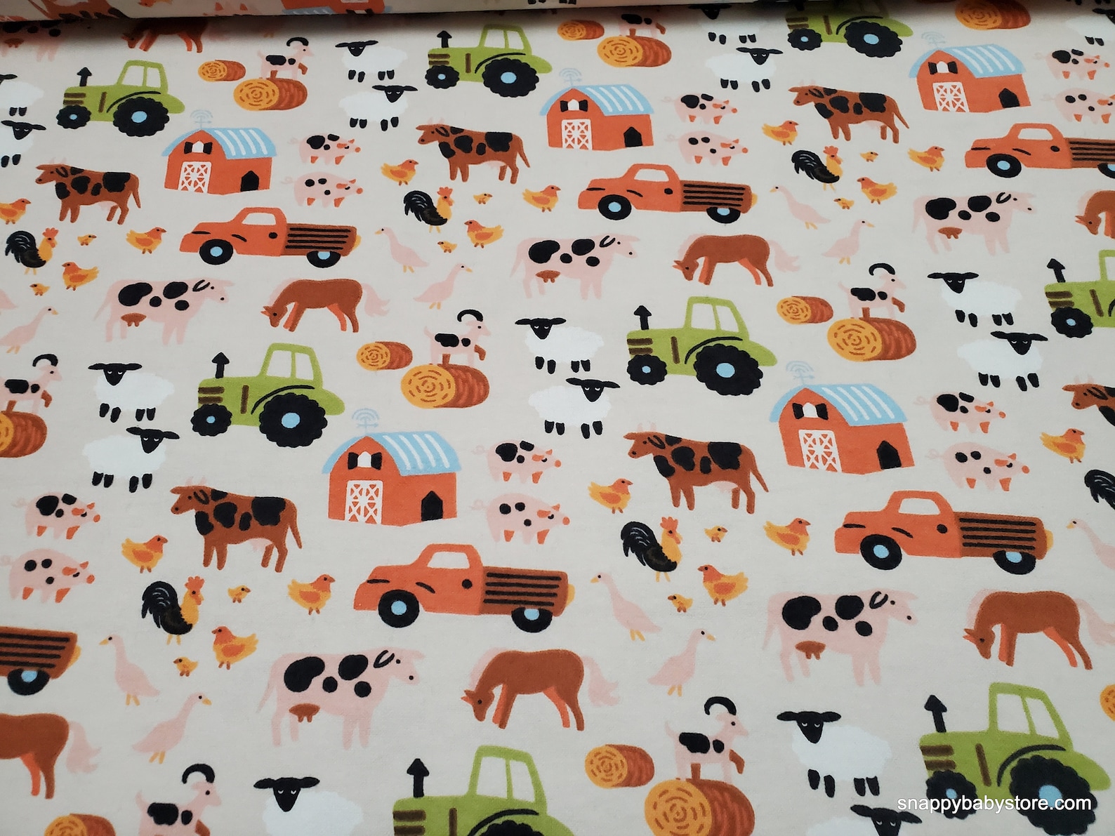 Flannel Fabric - Farm Icons - by the Yard - 100% Cotton Flannel - Etsy