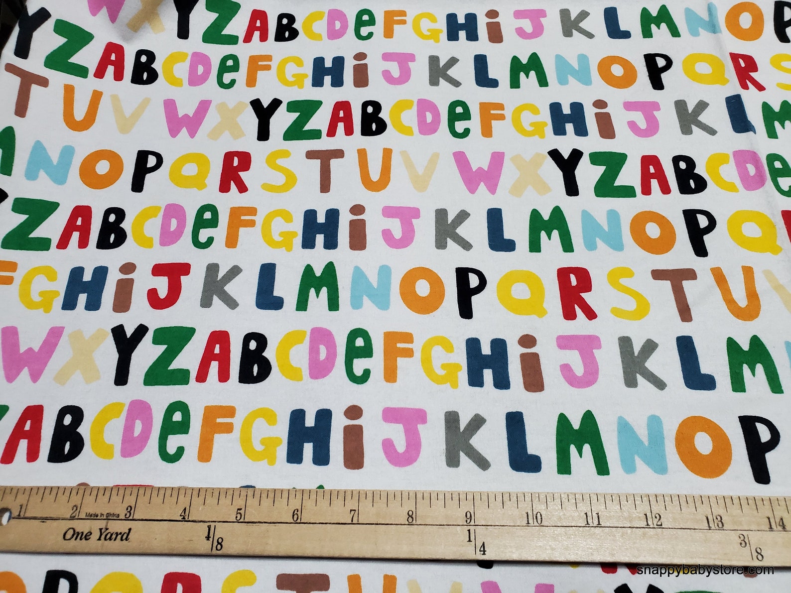 Flannel Fabric Alphabet Letters in Line By the yard 100% | Etsy