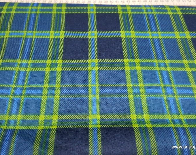 Flannel Fabric - Multi Bright Check - by the Yard - 100% Cotton Flannel ...