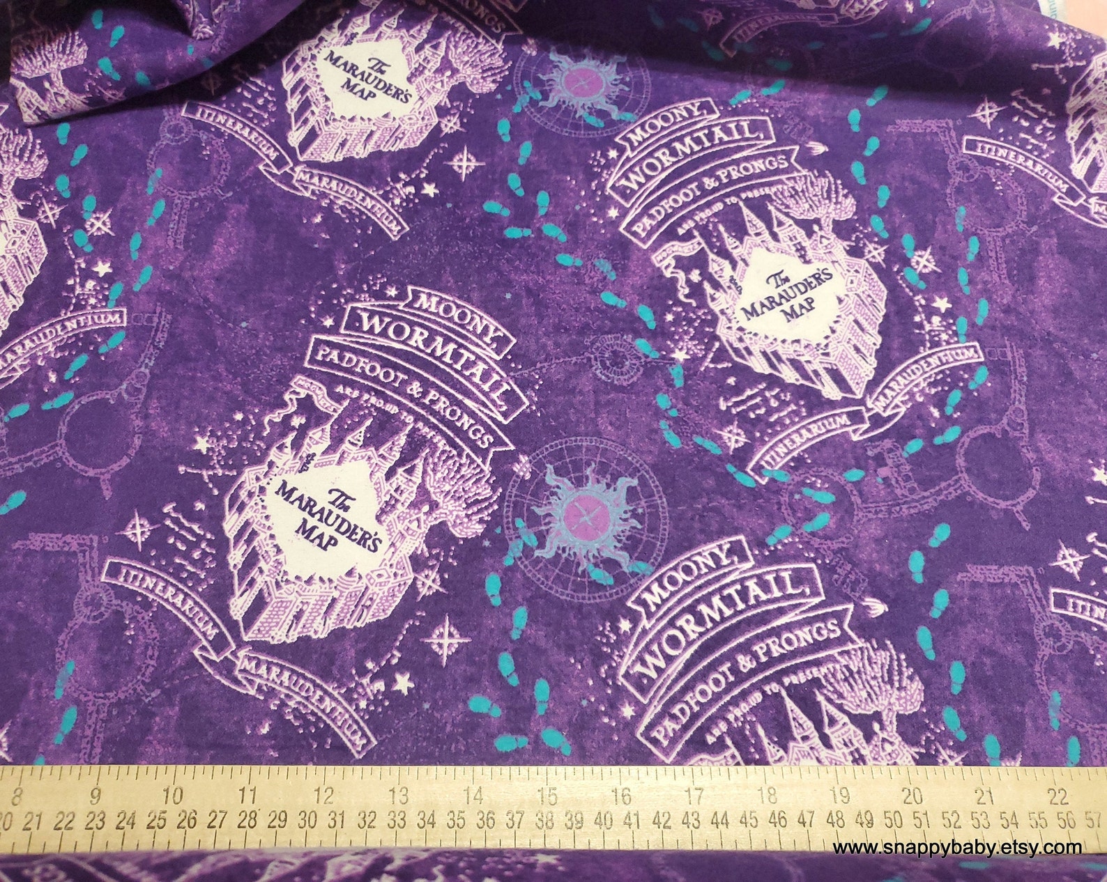 Character Flannel Fabric Harry Potter Compass Rose Marauders | Etsy