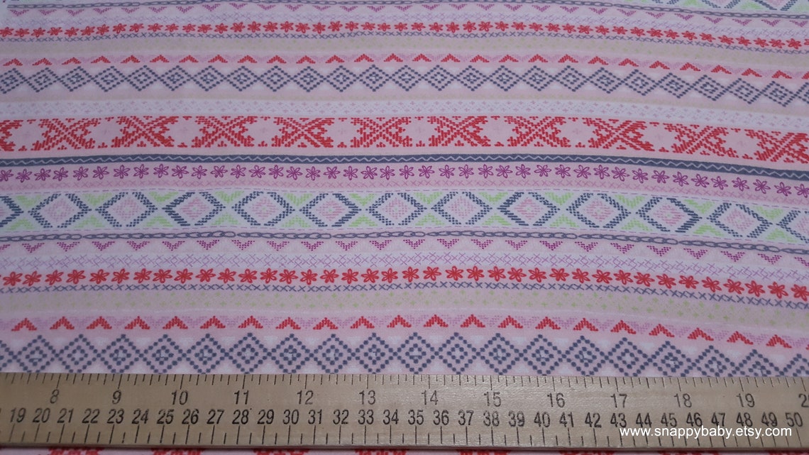 Flannel Fabric Little Lamb Stripe By the yard 100% | Etsy