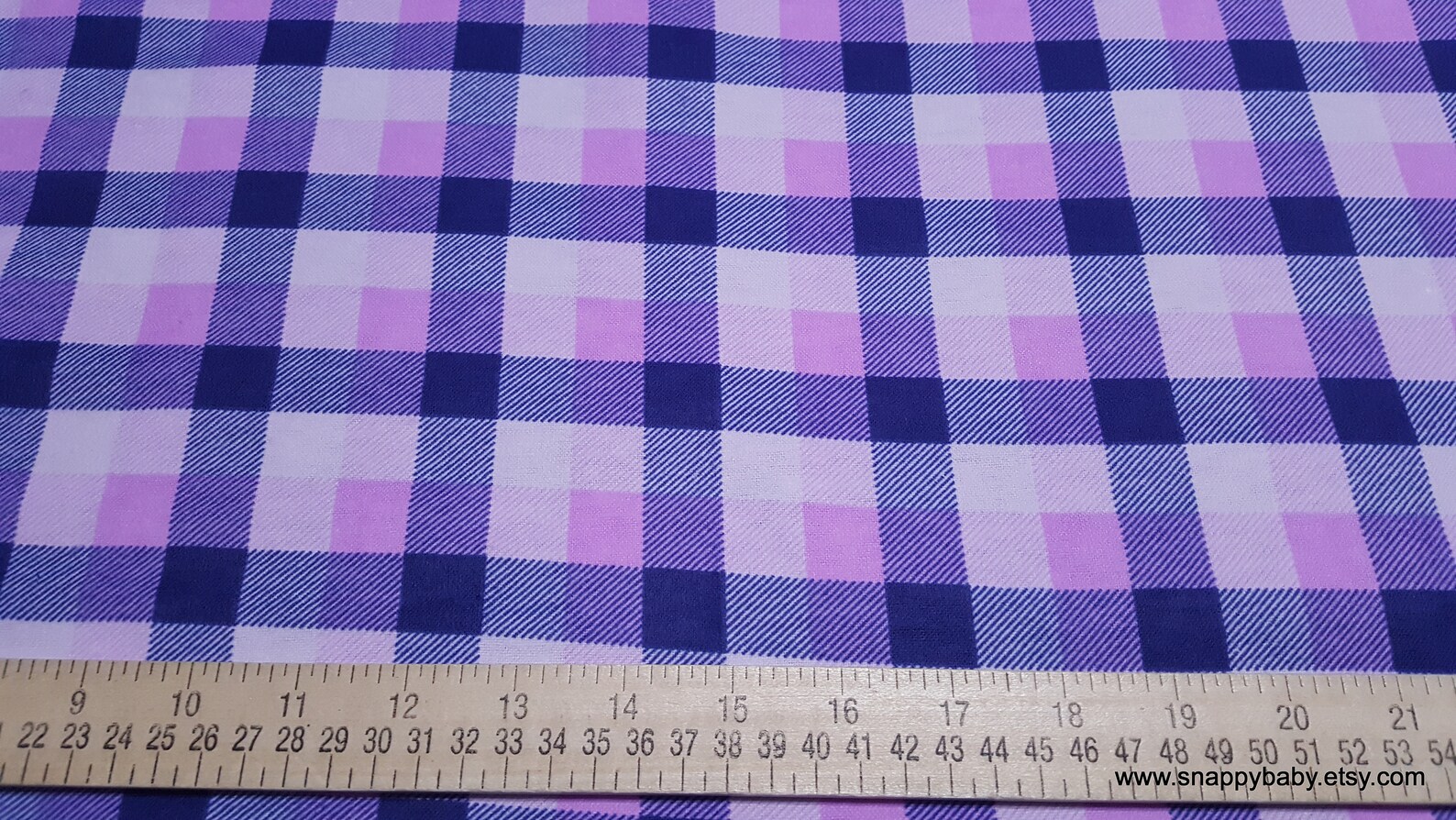 Flannel Fabric Purple Navy Tri Buff Check by the Yard - Etsy