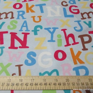 Flannel Fabric - Baby Alphabet - by the Yard - 100% Cotton Flannel - Etsy
