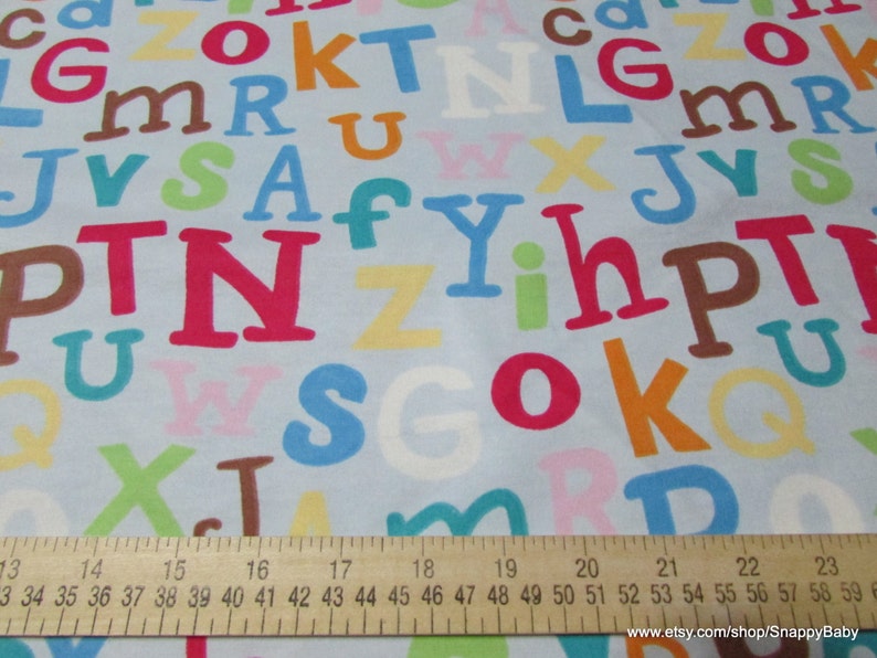 Flannel Fabric Baby Alphabet by the Yard 100% Cotton | Etsy
