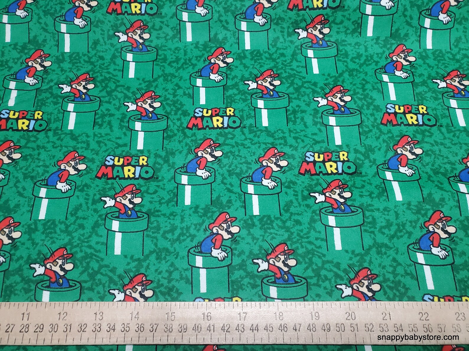 Flannel Fabric - Nintendo Mario Tunnel - by the Yard - 100% Cotton ...