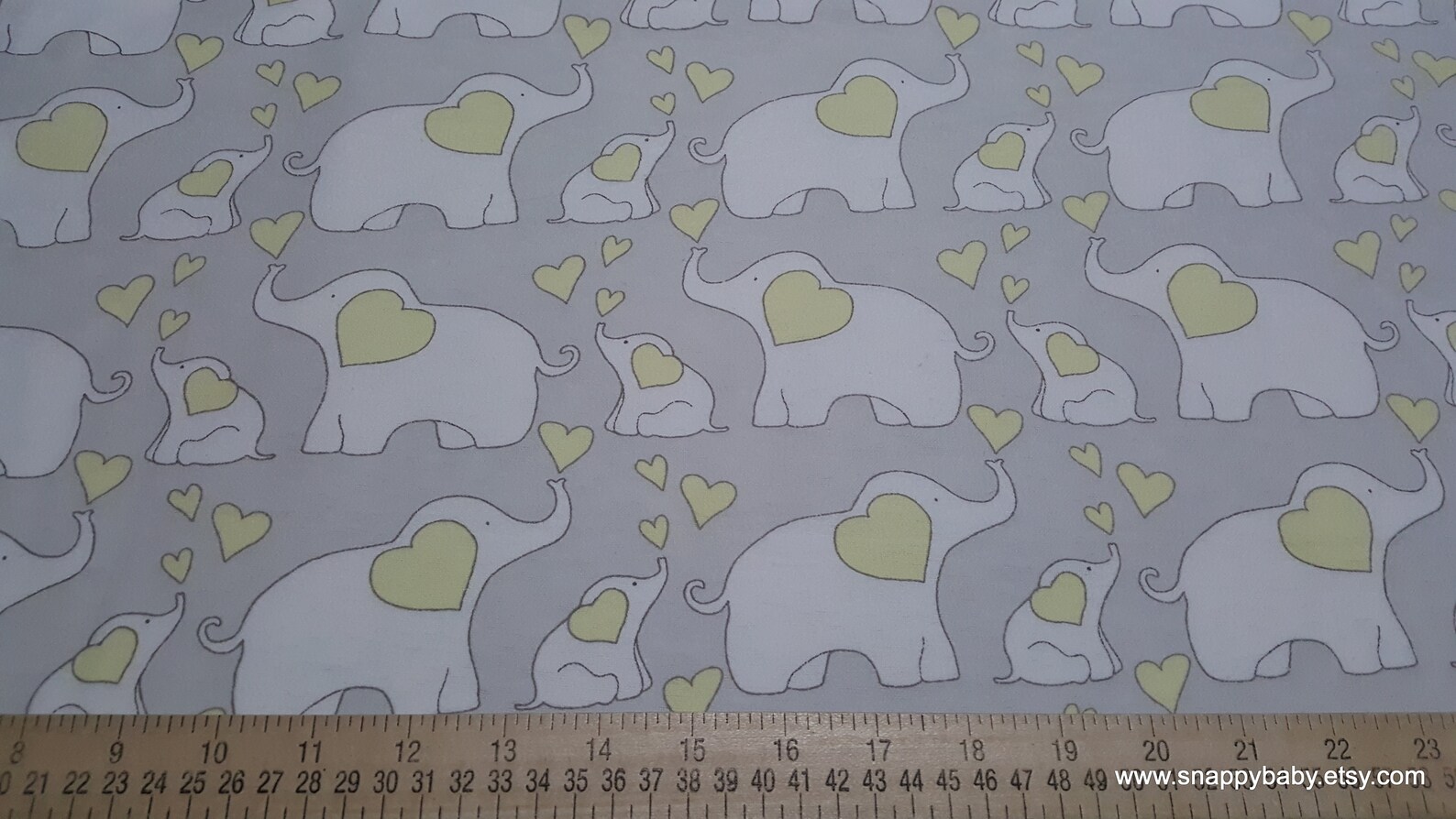 Flannel Fabric - Elephants Yellow - by the Yard - 100% Cotton Flannel ...