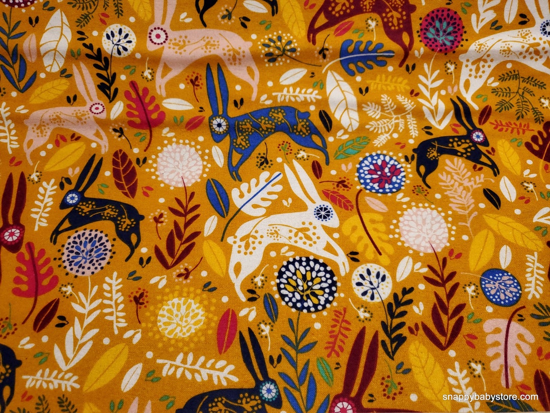 Flannel Fabric - Pattern Trap Rabbit - by the Yard - 100% Cotton ...
