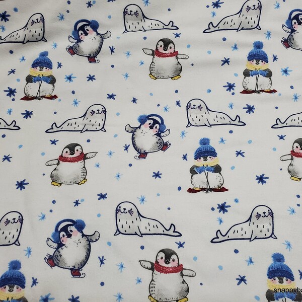 Penguin Fabric - Etsy