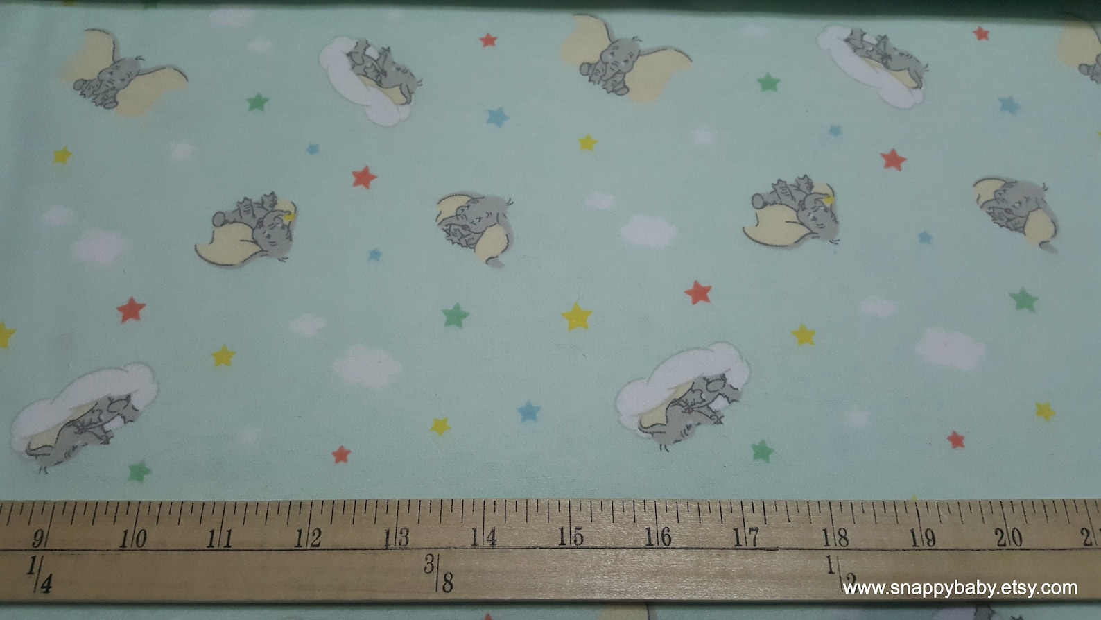 Character Flannel Fabric - Dumbo Most Loved - by the Yard - 100% Cotton ...