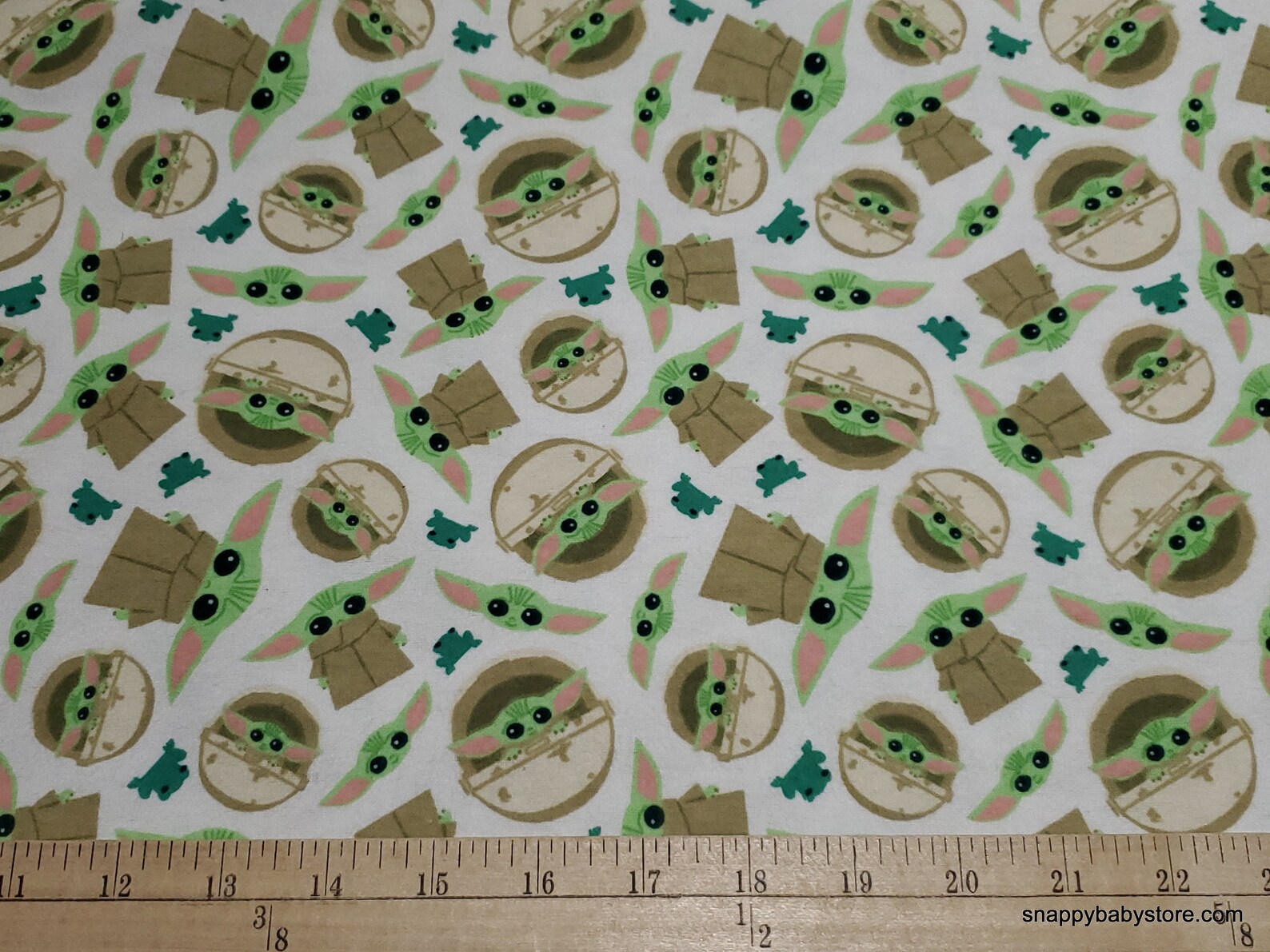 Character Flannel Fabric - Child and Frog Tossed on White - by the Yard ...