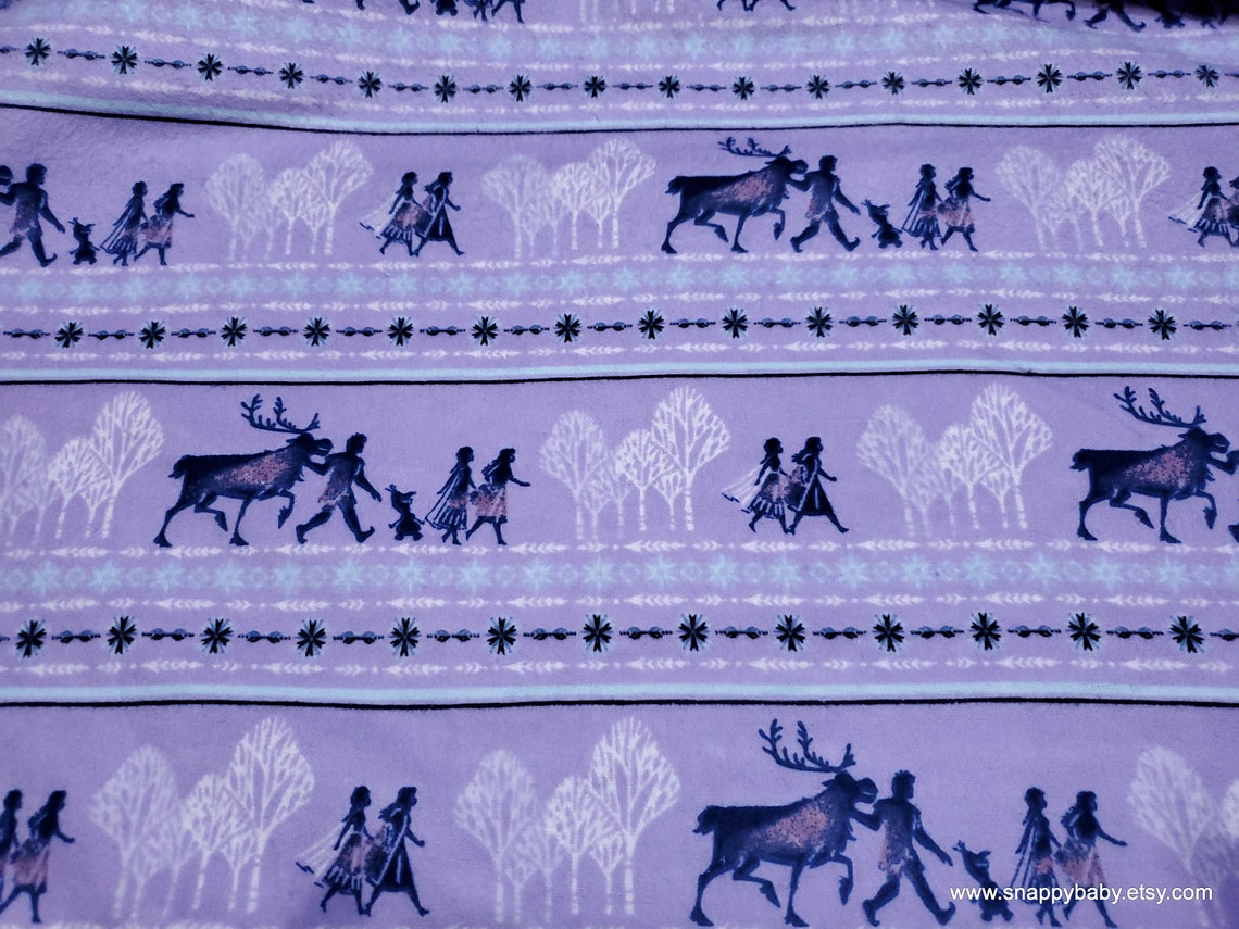 Character Flannel Fabric - Disney Frozen 2 Friends Stripe - by the Yard ...