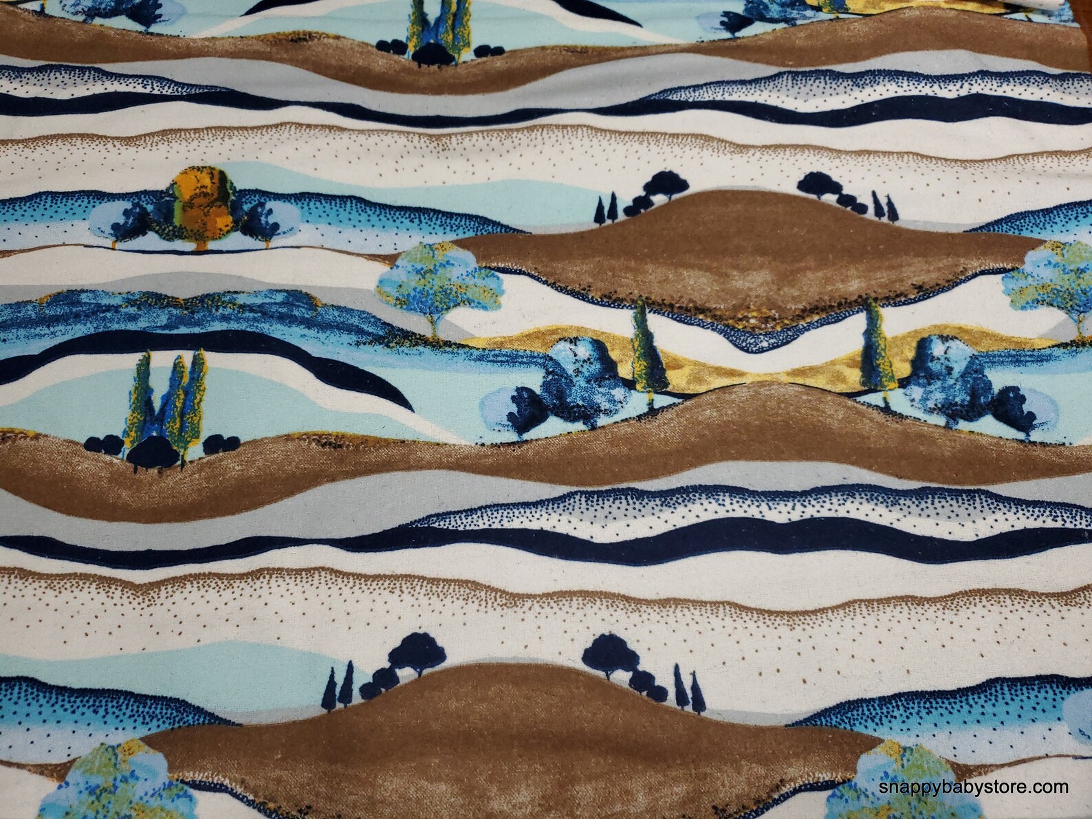 Flannel Fabric Watercolor Mountains by the Yard 100% - Etsy