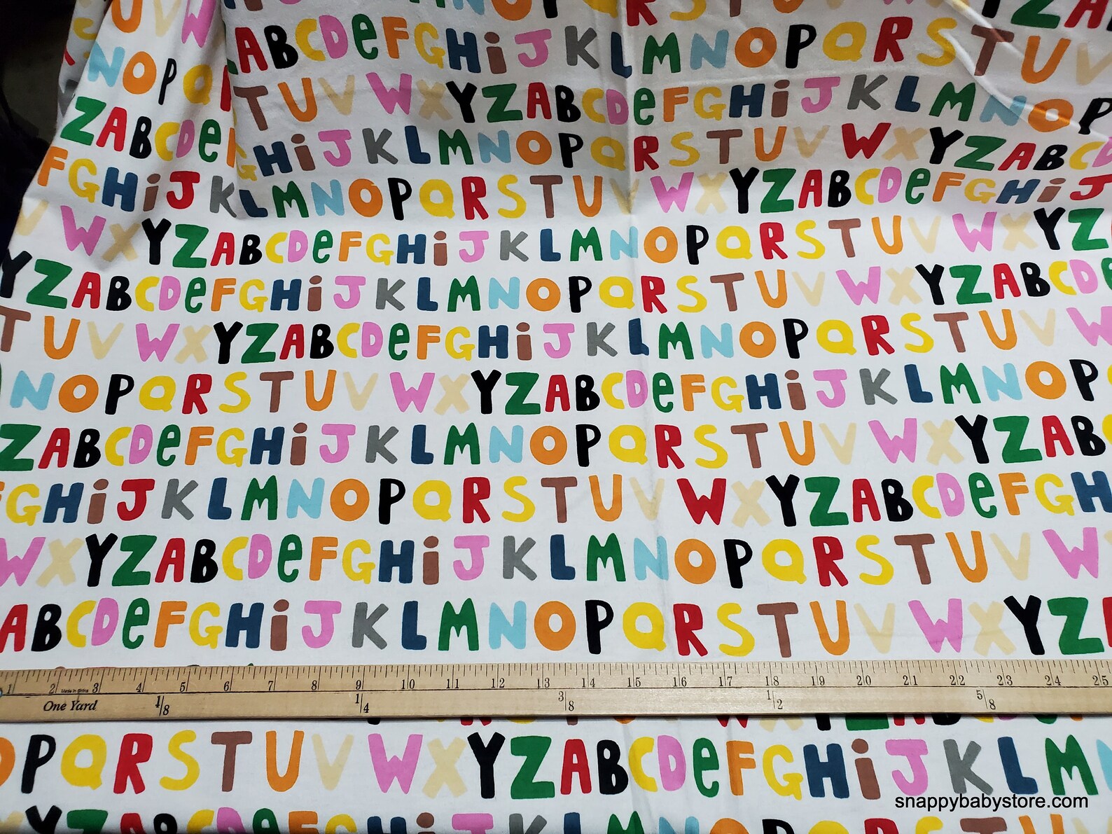 Flannel Fabric Alphabet Letters in Line by the Yard 100% - Etsy
