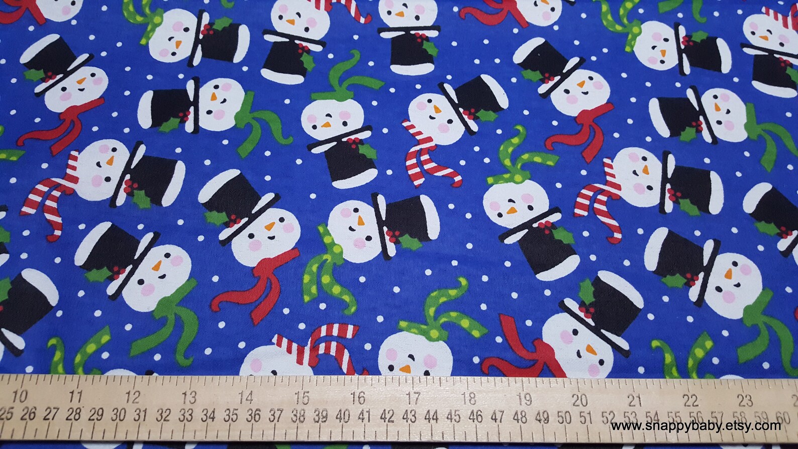 Christmas Flannel Fabric Colorful Snowman Faces by the - Etsy