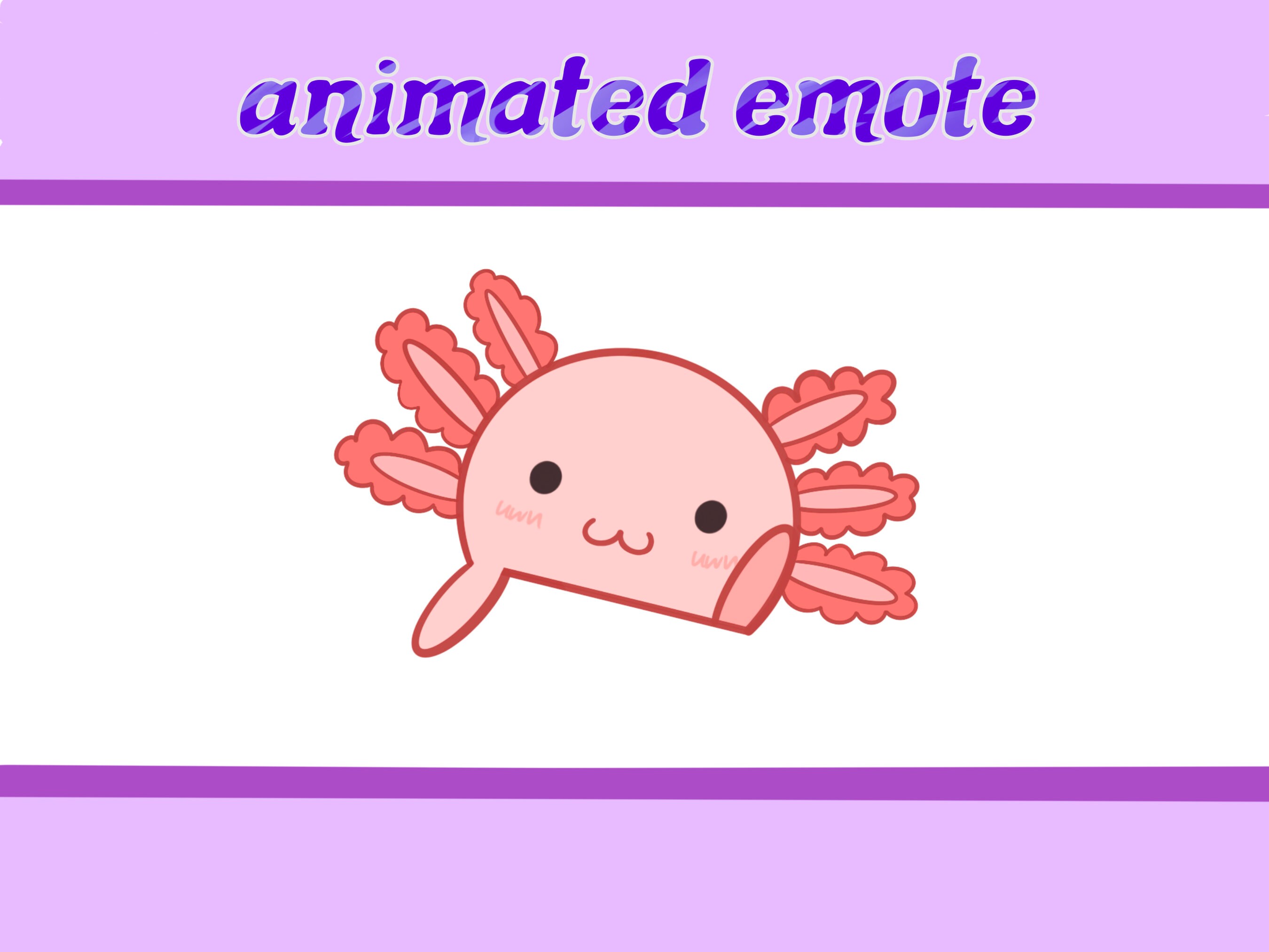 Axolotl Bongo Tap Animated Emote Twitch Youtube Discord Streaming - Etsy