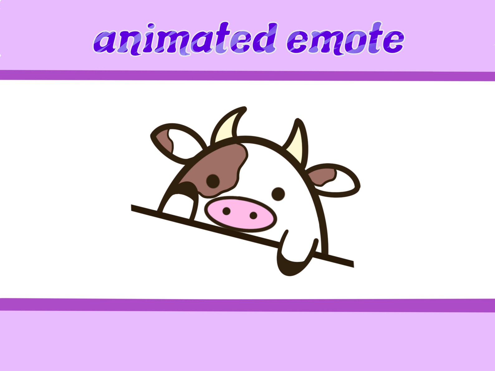 Cute Kawaii Animated Bongo Cow Emote Twitch Discord Youtube Streaming ...