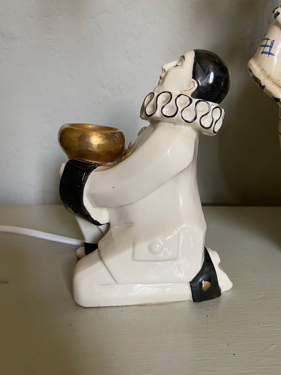 Antique Art Deco French Figural Porcelain Pierrot Figurine Perfume ...