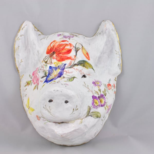 Paper Mache Pig Mask - Etsy
