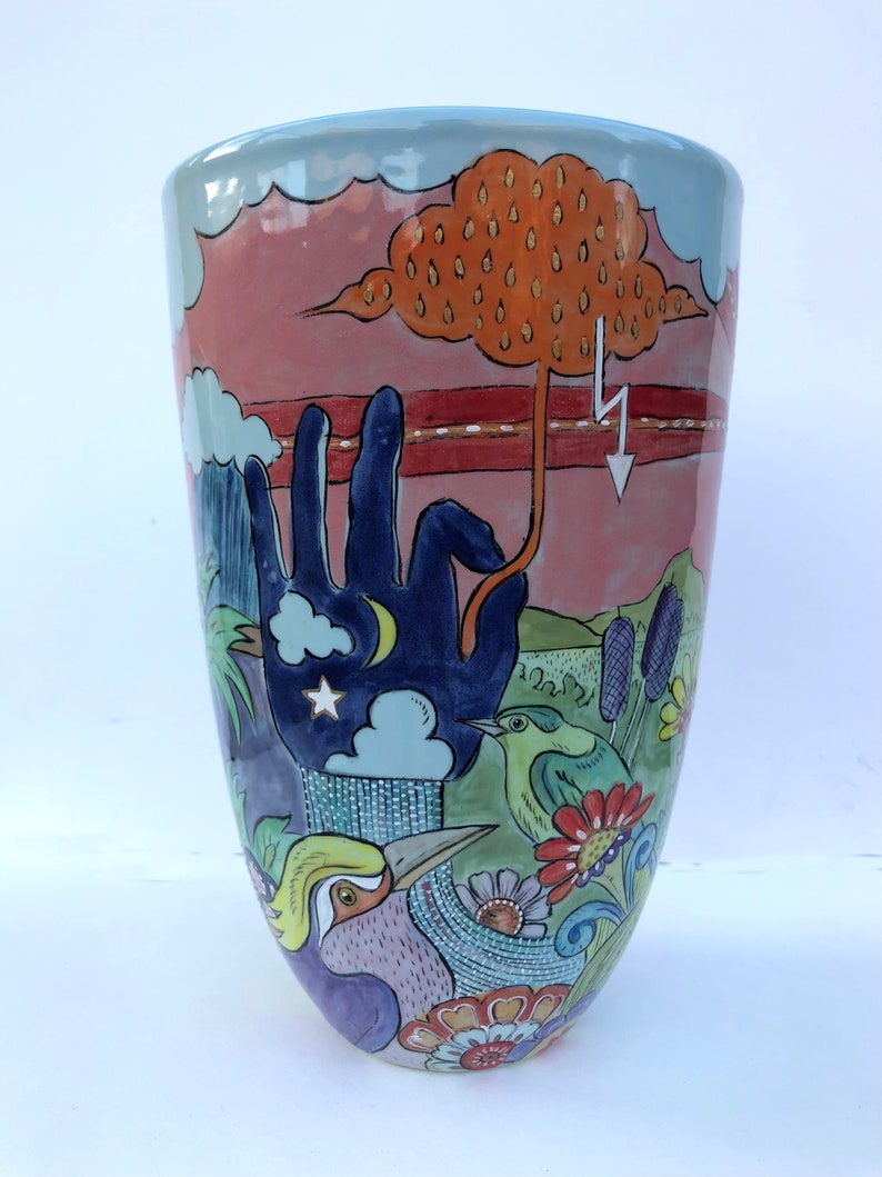 Flower Power Vase, 70s Style, Psychedelic Style - Etsy