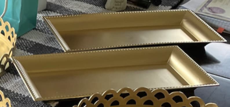 2 Gold Trays - Etsy