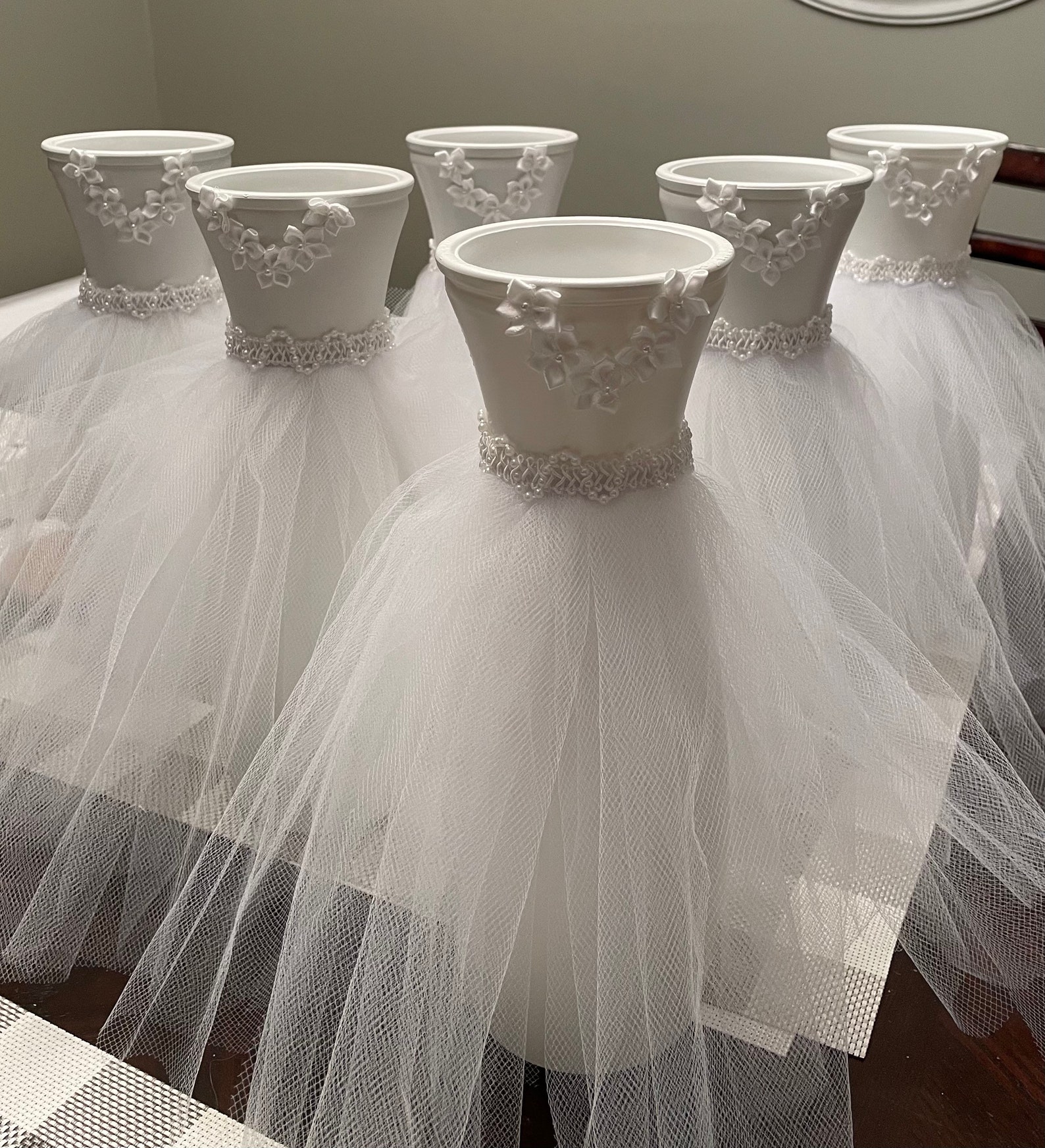 Bride / Wedding Flower Vase Centerpiece for Bridal Shower or - Etsy