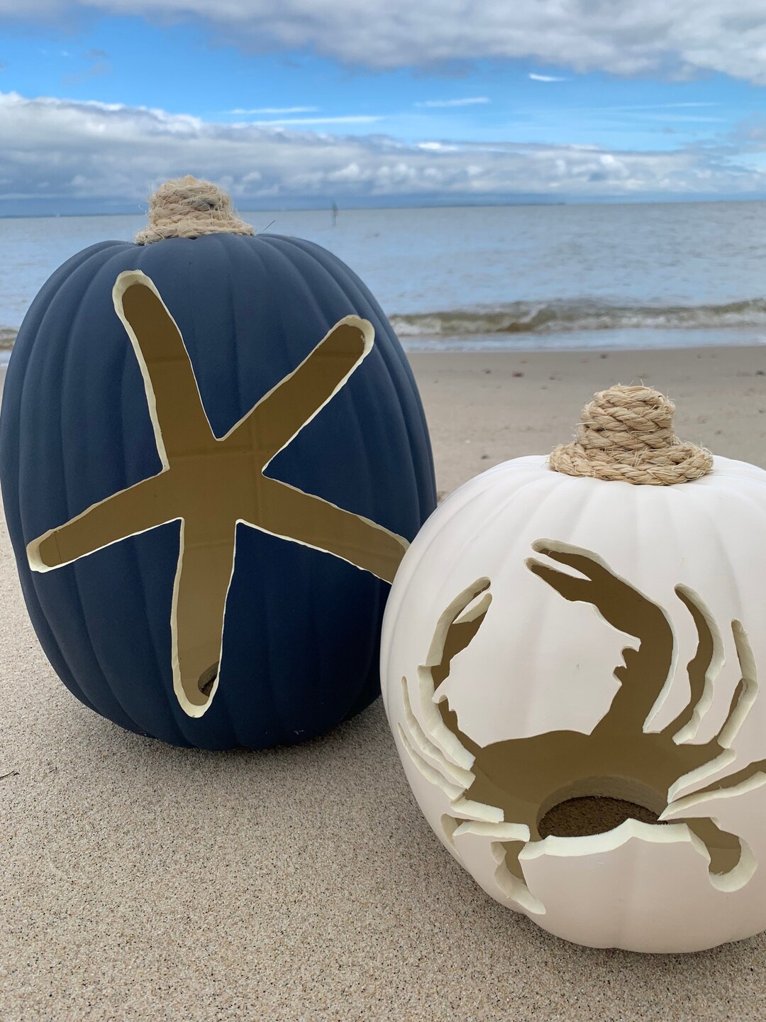 Starfish Pumpkin Fall Decorations Wedding Starfish Fall Beach Pumpkin ...