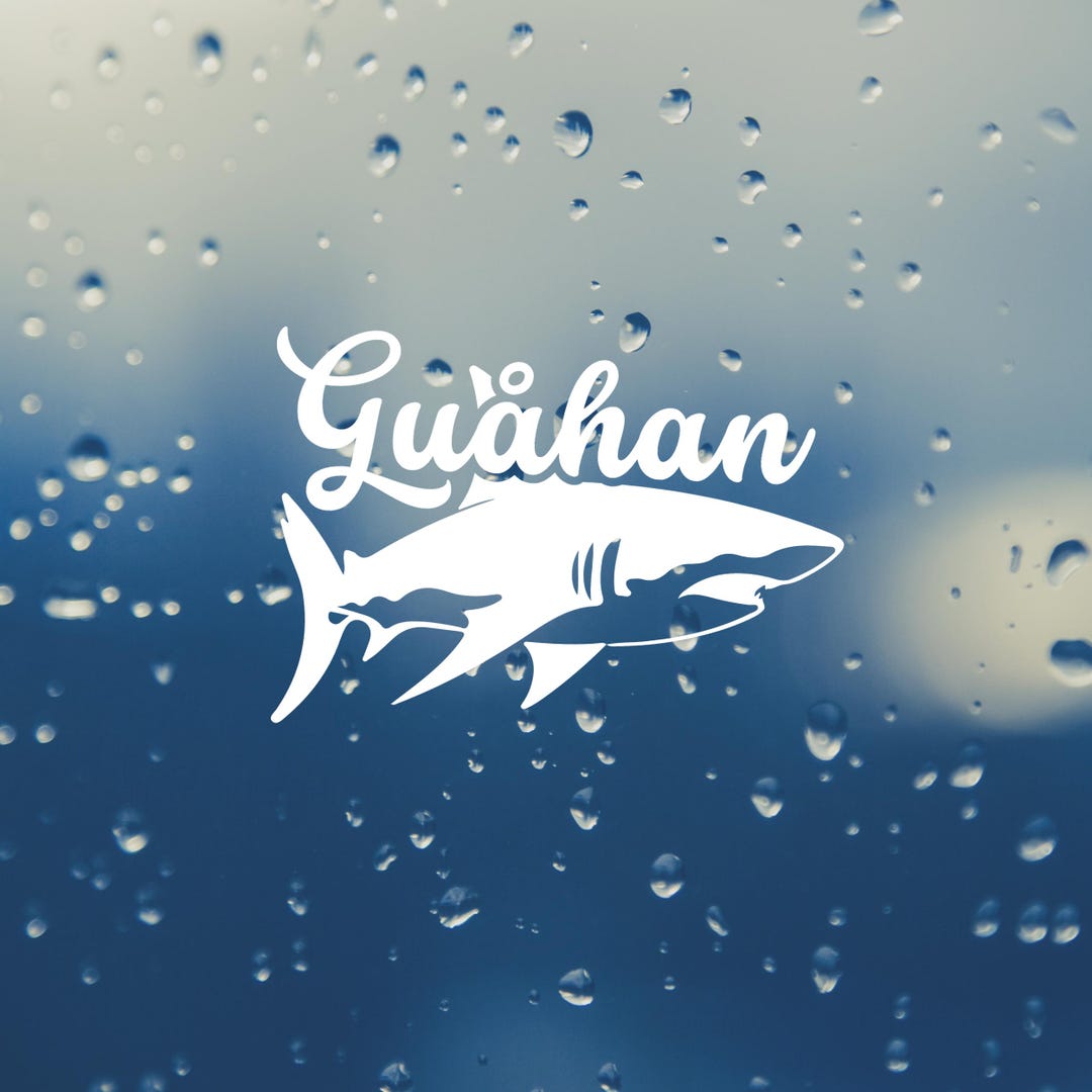 Guahan Pacific Islander Car Decal Shark Ocean Theme - Etsy