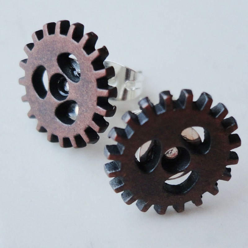 Gear Earrings - Etsy