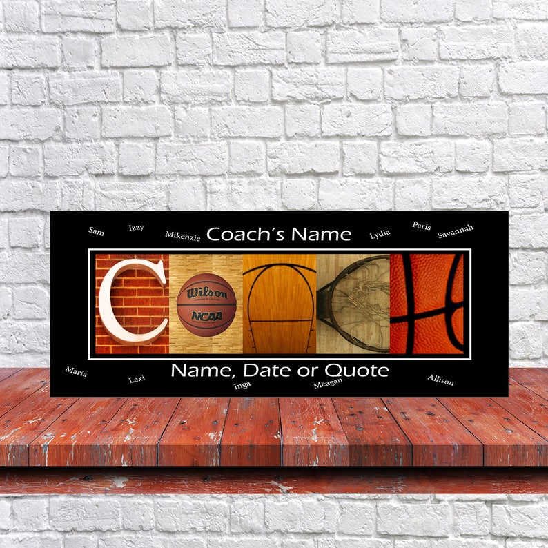 Basketball Coach Sign Coach Canvas Wrap Sign Coach Gift - Etsy